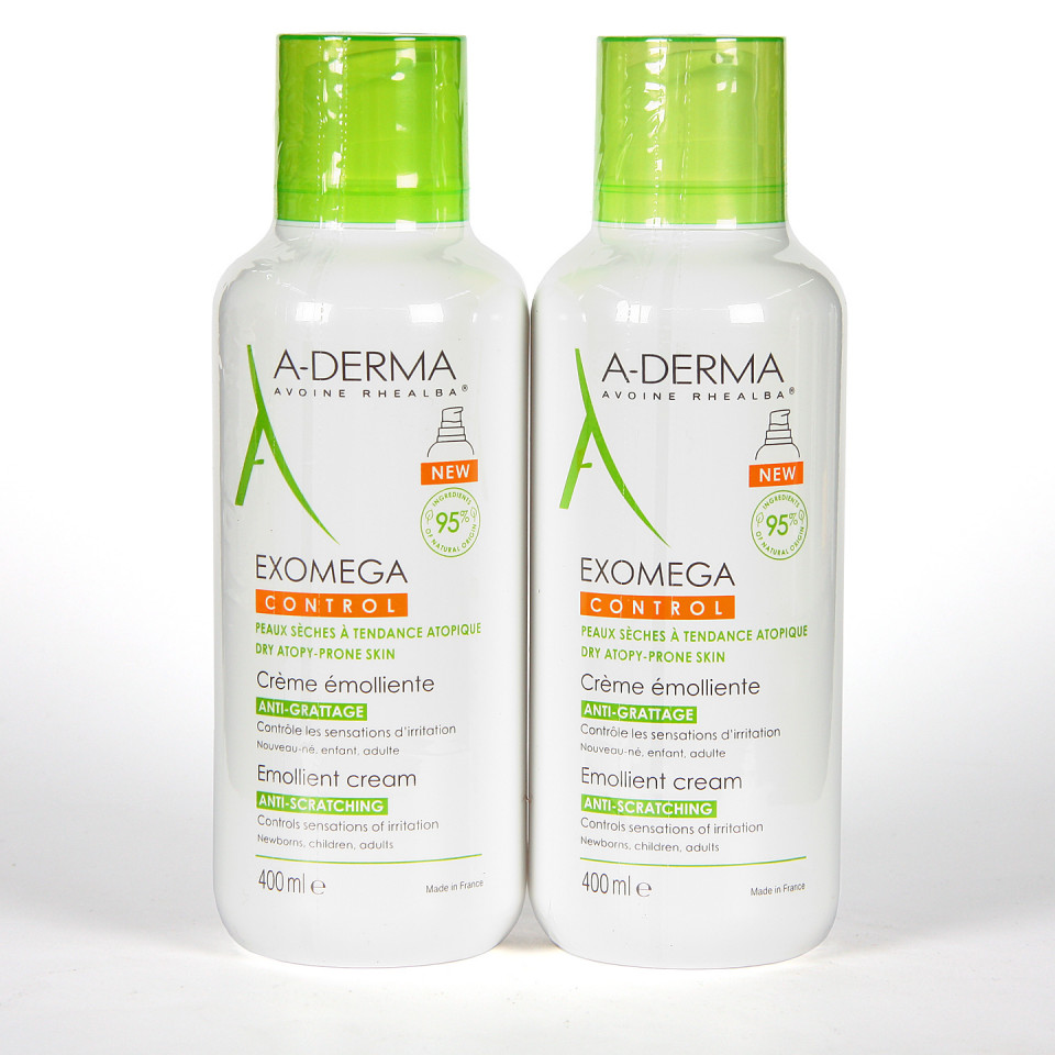 A-Derma Exomega Control Crema Pack Duplo 2x400 ml | Farmacia Jiménez
