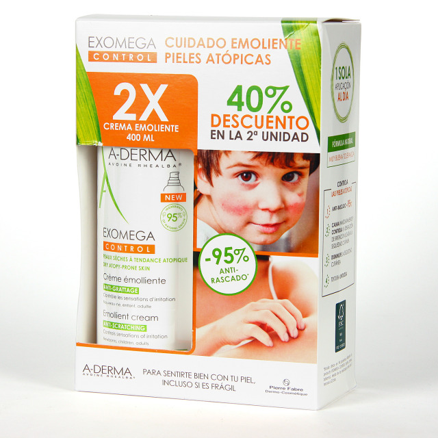 A-Derma Exomega Control Crema Pack Duplo 2x400 ml | Farmacia Jiménez