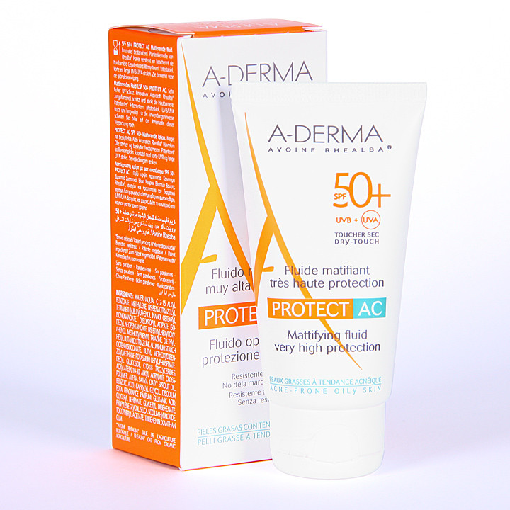 A-Derma Protect AC Fluido Matificnate SPF 50+ | Farmacia Jiménez