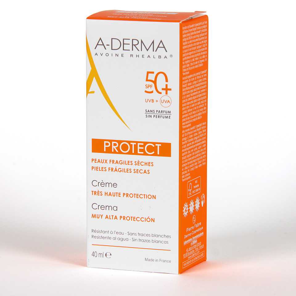 A-Derma Protect Crema SPF50+ Sin Perfume 40 ml | Farmacia Jiménez