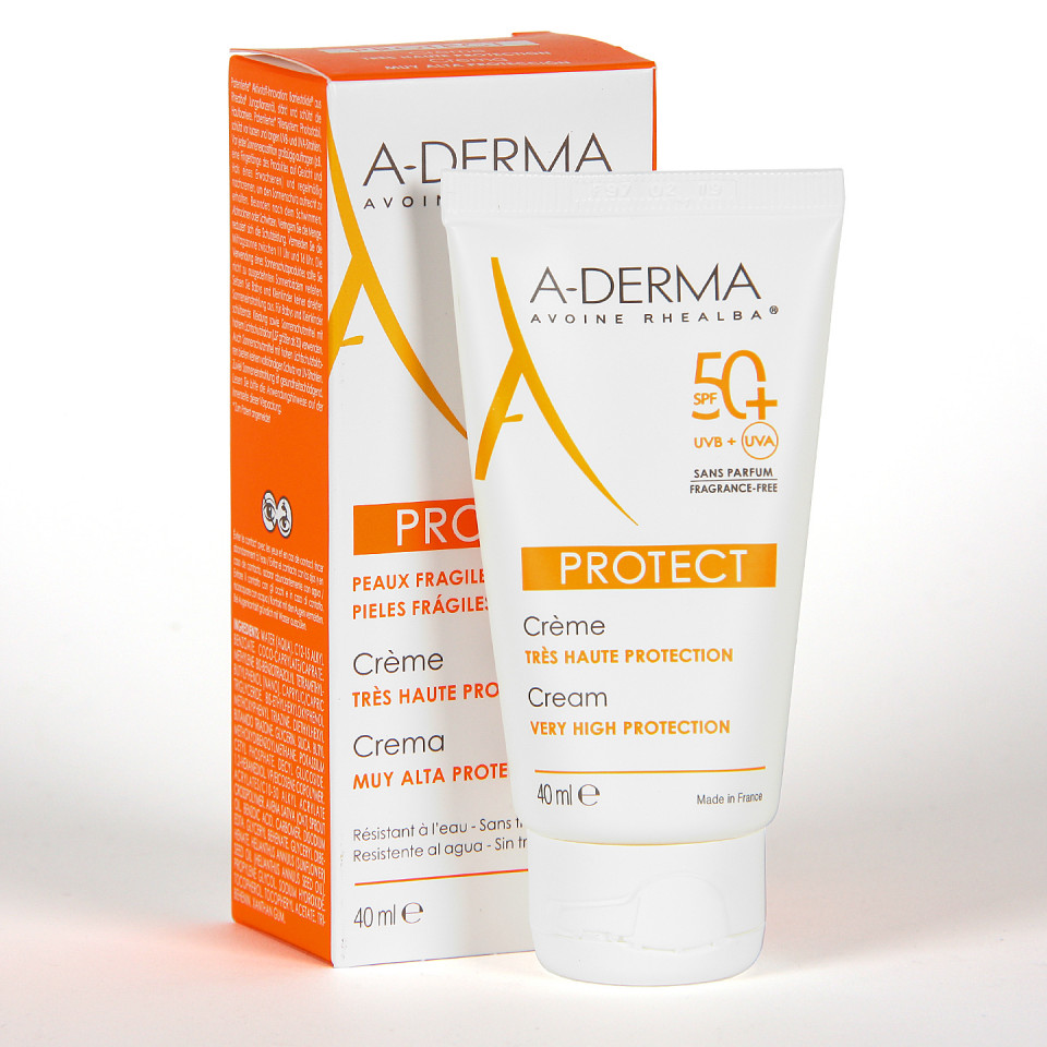 A-Derma Protect Crema SPF50+ Sin Perfume 40 ml | Farmacia Jiménez