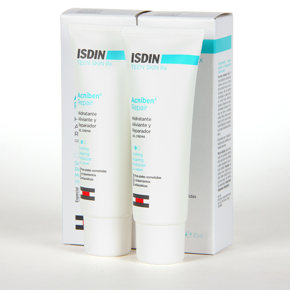 Acniben Teen Skin Pack Duplo Rx Hidratante y Reparador gel-crema 20% ...