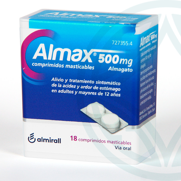 Almax 500 mg 18 comprimidos masticables | Farmacia Jiménez