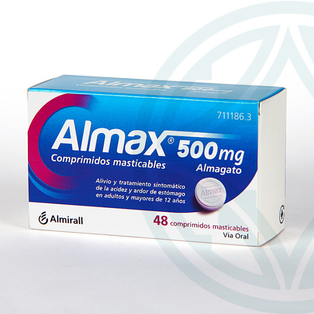 Almax 500mg 48 comprimidos masticables | Farmacia Jiménez