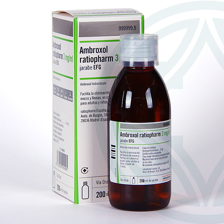 Ambroxol Ratiopharm EFG 3 mg/ml jarabe 200 ml | Mucolítico | Farmacia ...