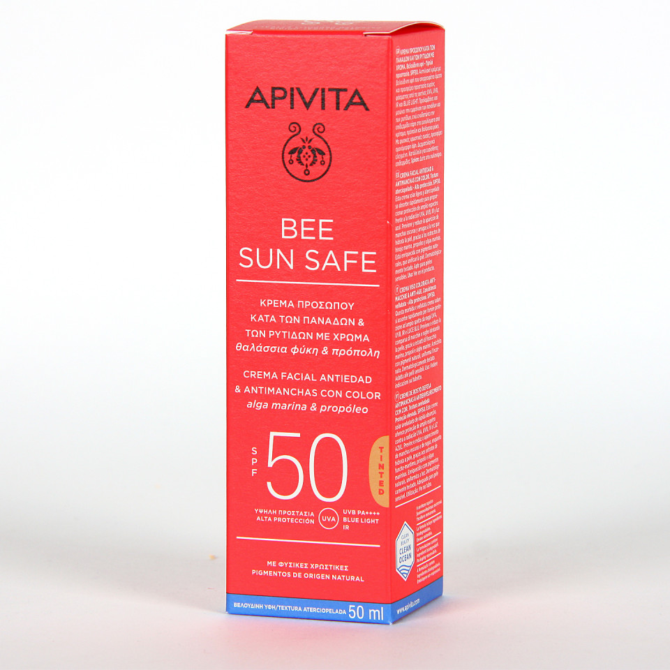 Apivita Bee Sun Safe Crema Antiedad y Antimanchas SPF50 con color ...