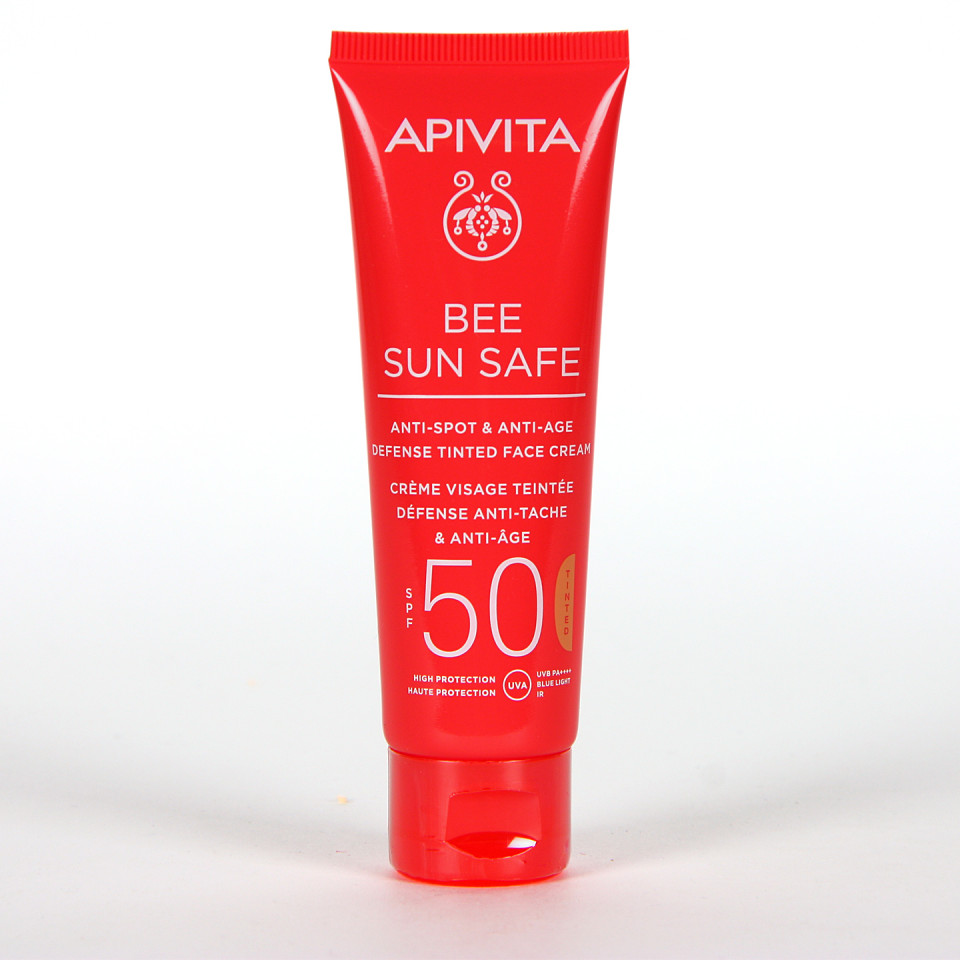 Apivita Bee Sun Safe Crema Antiedad y Antimanchas SPF50 con color ...