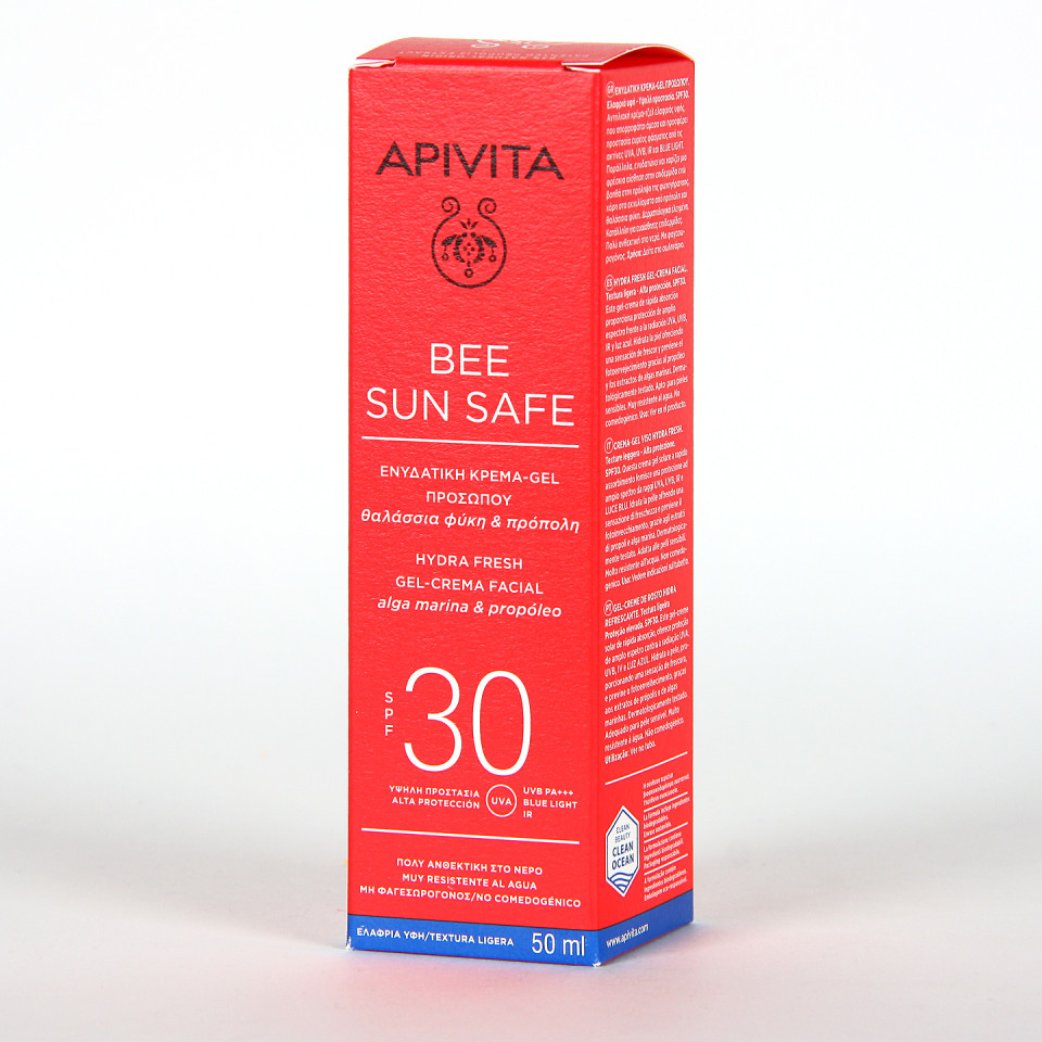 Apivita Bee Sun Safe Hydra Fresh Gel-Crema SPF30 | Farmacia Jiménez