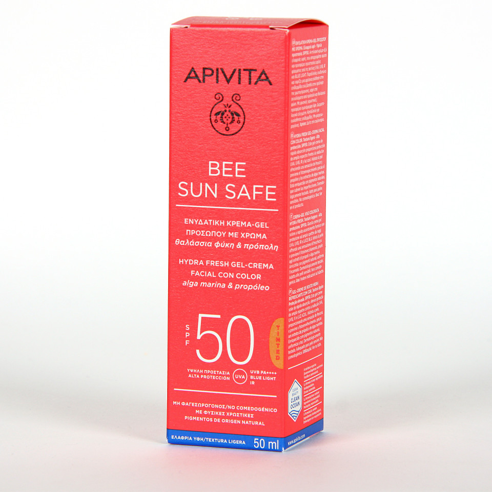 Apivita Bee Sun Safe Hydra Fresh Gel-Crema SPF50 con color | Farmacia ...