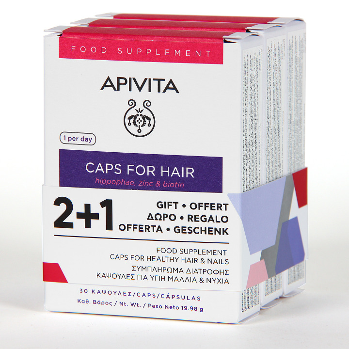 Apivita Cápsulas Anticaída PACK Triplo | Farmacia Jiménez