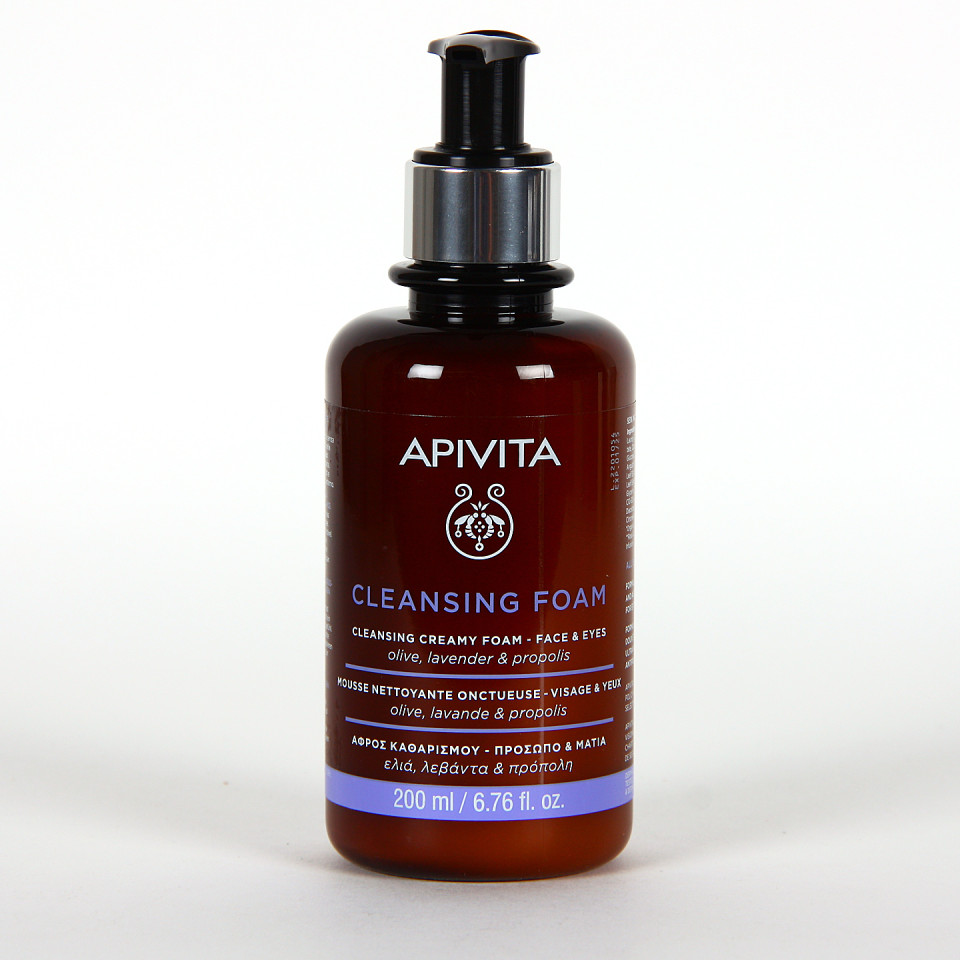 Apivita Crema Espuma Limpiadora Facial y Ojos 200ml | Farmacia Jiménez