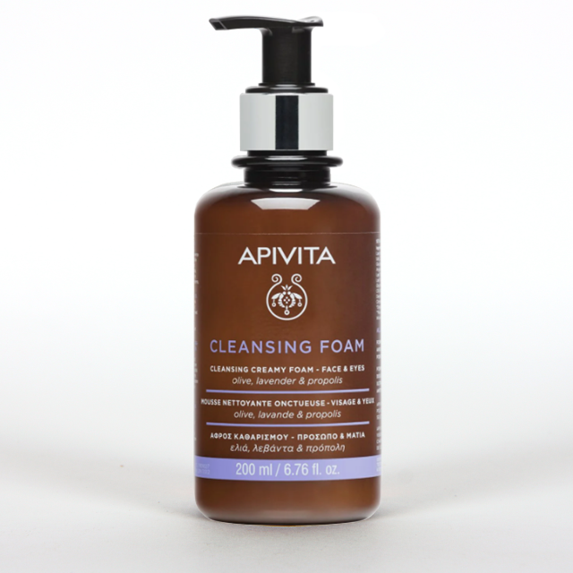 Apivita Crema Espuma Limpiadora Facial y Ojos 200ml | Farmacia Jiménez