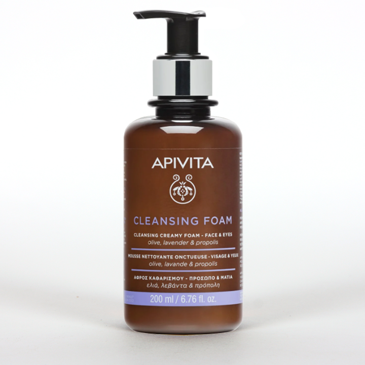 Apivita Crema Espuma Limpiadora Facial y Ojos 200ml | Farmacia Jiménez