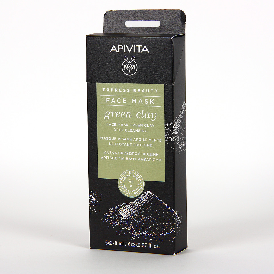 Apivita Express Beauty Mascarilla de Limpieza profunda con Arcilla Verde pack 6 unidades ...