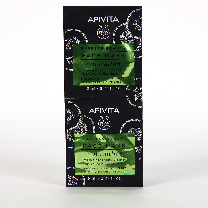 Apivita Express Beauty Mascarilla Hidratante Intensiva con Pepino 2x8ml ...