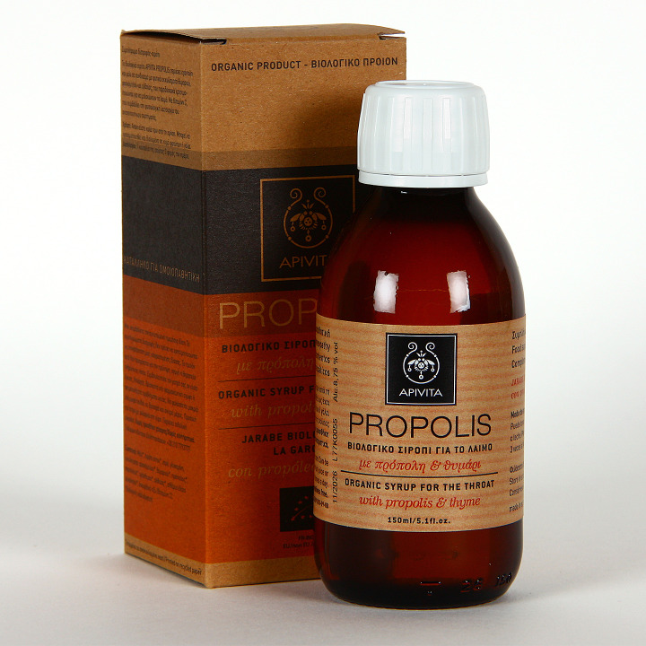 Apivita Jarabe Biológico para la garganta con propóleo y tomillo 150 ml ...