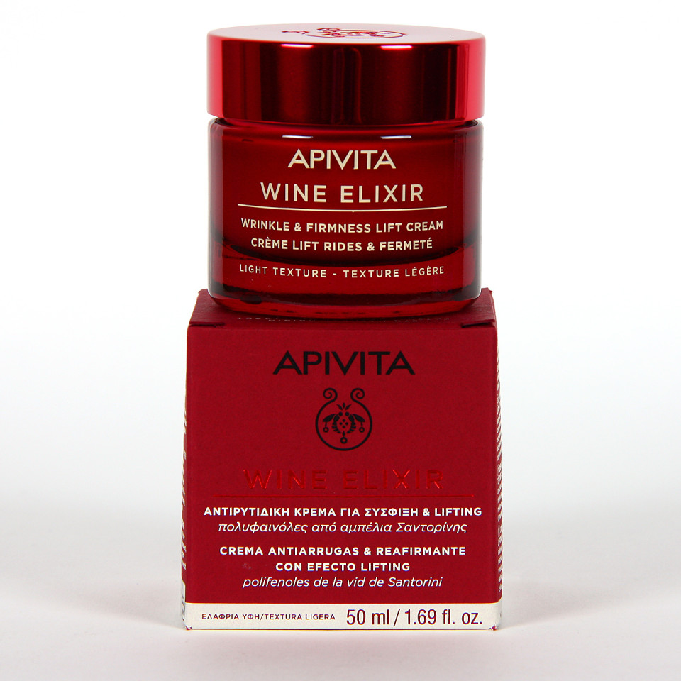 Apivita Wine Elixir Crema Textura Ligera Antiarrugas y Reafirmante 50ml ...