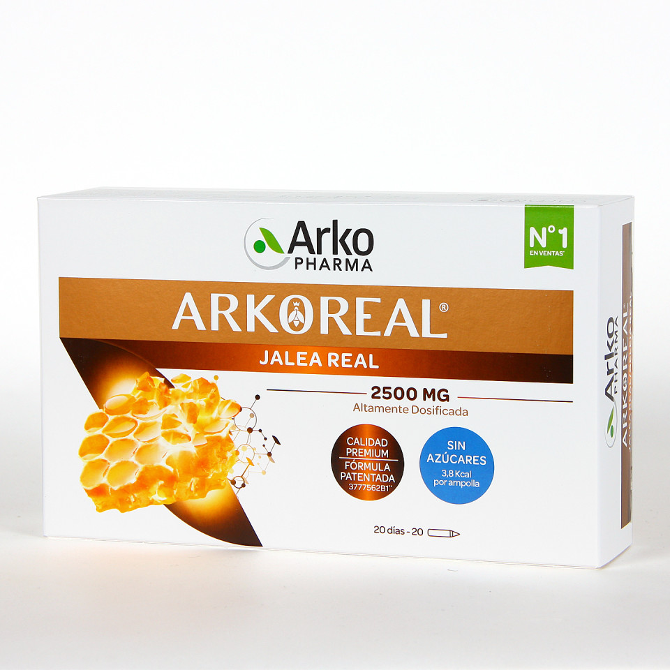 Arkopharma Jalea Real 2500 mg sin azúcar 20 ampollas | Farmacia Jiménez