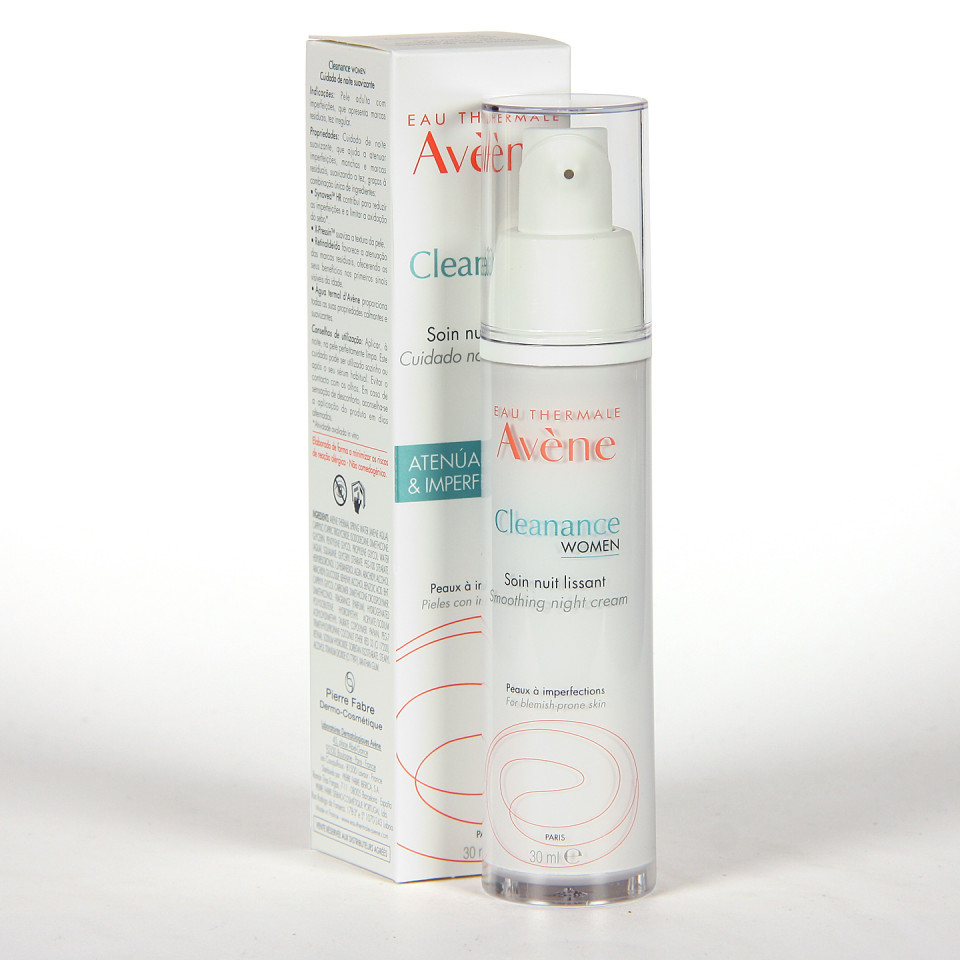 Avene Cleanance Women Cuidado de Noche alisador 30 ml - Pieles acnéicas ...