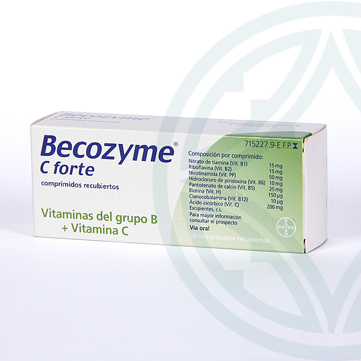 Becozyme C Forte 30 comprimidos recubiertos | Vitaminas del Grupo B y C ...