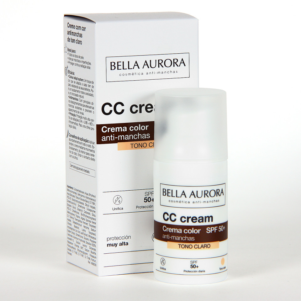 Bella Aurora CC Crema Color Antimanchas Tono Claro SPF50+ 30ml ...