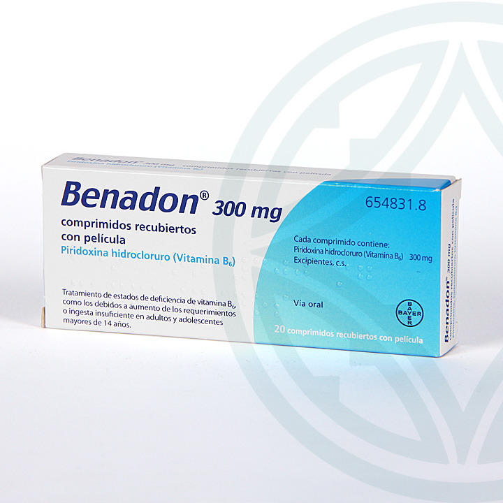 Benadon 20 comprimidos | Vitamina B6 | Farmacia Jiménez