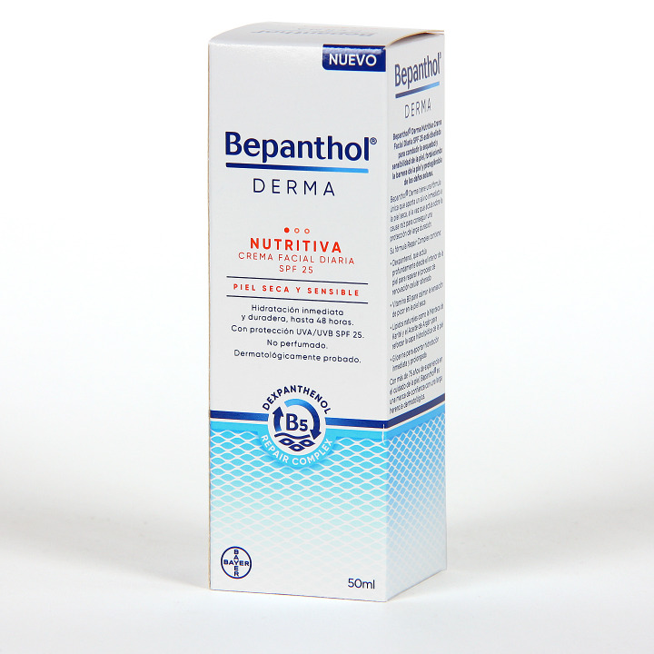 Bepanthol Derma Nutritiva Crema Facial SPF 25 50 ml | Farmacia Jiménez