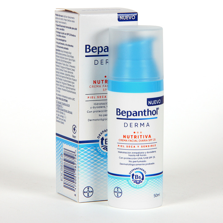 Bepanthol Derma Nutritiva Crema Facial SPF 25 50 ml | Farmacia Jiménez