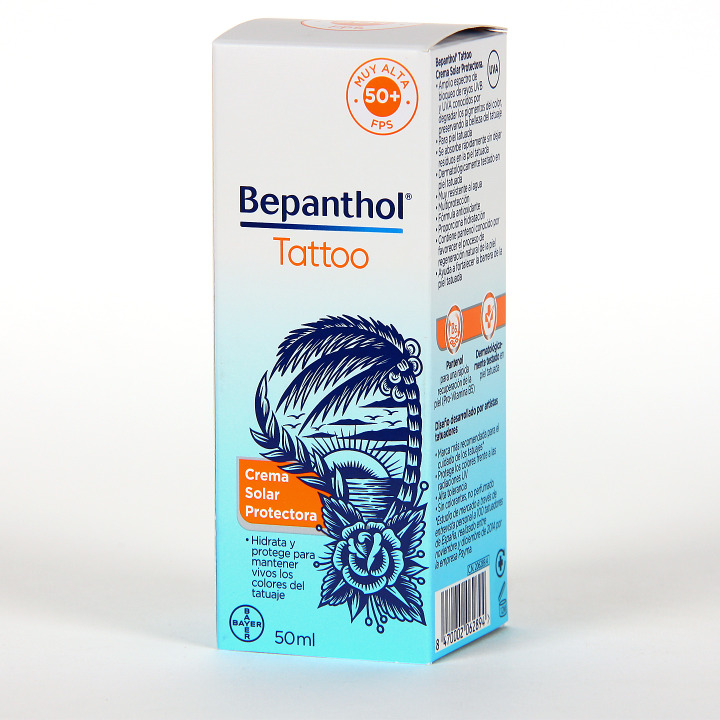 Bepanthol Tattoo Crema Solar SPF50 50ml | Farmacia Jiménez