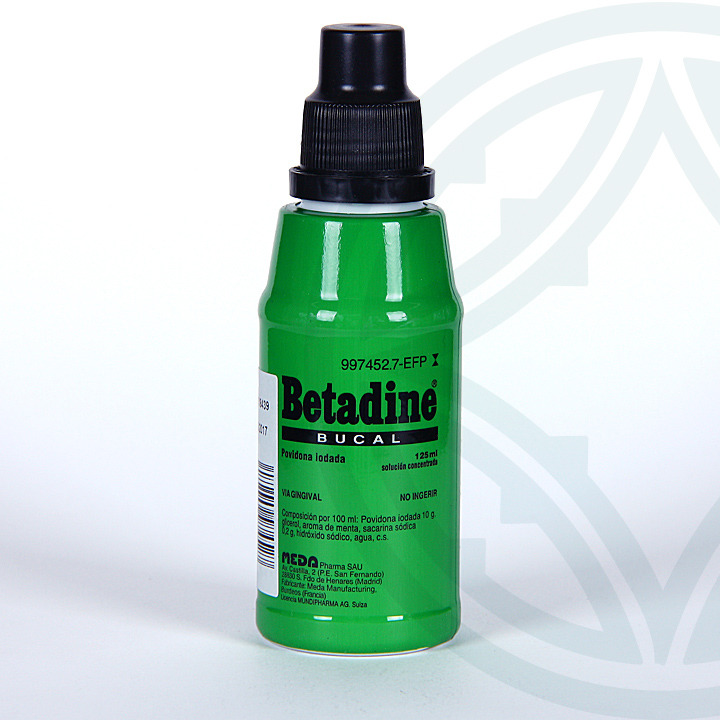 Betadine Bucal solución tópica 125 ml | Antiséptico | Farmacia Jiménez