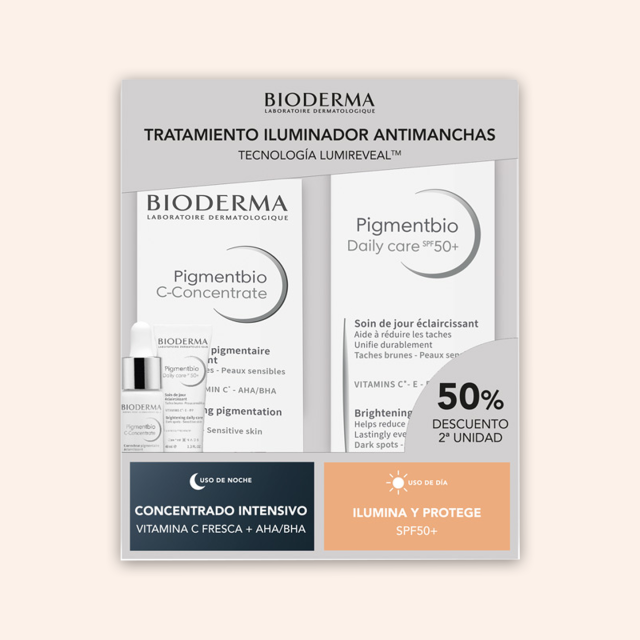Bioderma PACK Ahorro Pigmentbio C Concentrate y Pigmentbio Daily care SPF 50+ | Farmacia Jiménez