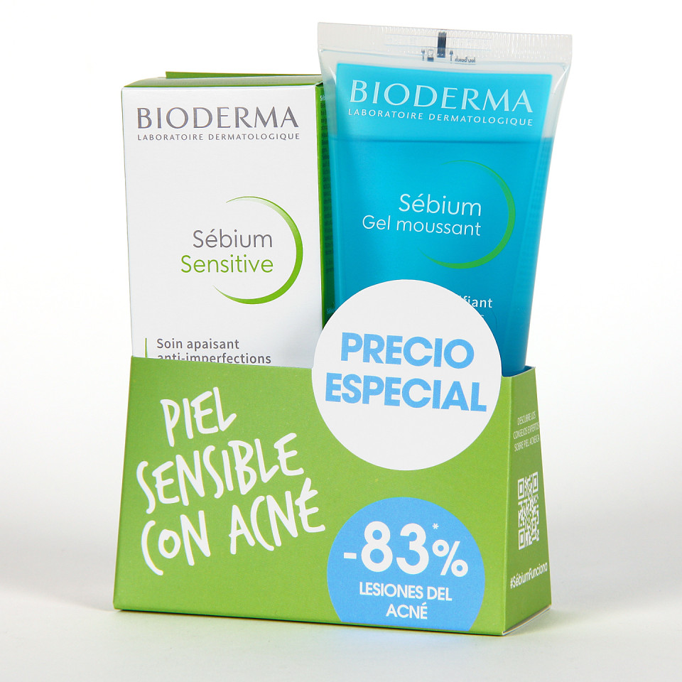Bioderma PACK Sebium Sensitive y Sebium Gel Moussant Precio especial ...