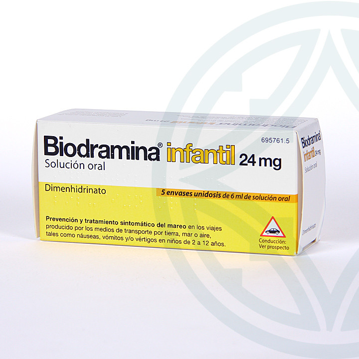 Biodramina Infantil solución oral 5 monodosis | Mareo | Farmacia Jiménez