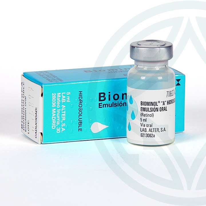 Biominol A Hidrosoluble emulsión oral 5 ml | Vitamina A | Farmacia Jiménez