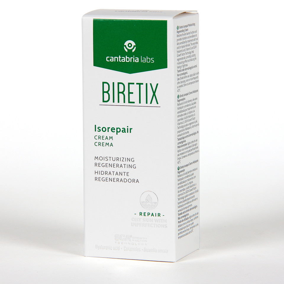 Biretix Isorepair Crema hidratante regeneradora 50ml | Farmacia Jiménez