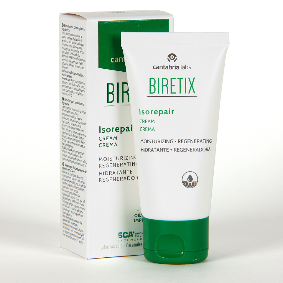 Biretix Isorepair Crema hidratante regeneradora 50ml | Farmacia Jiménez