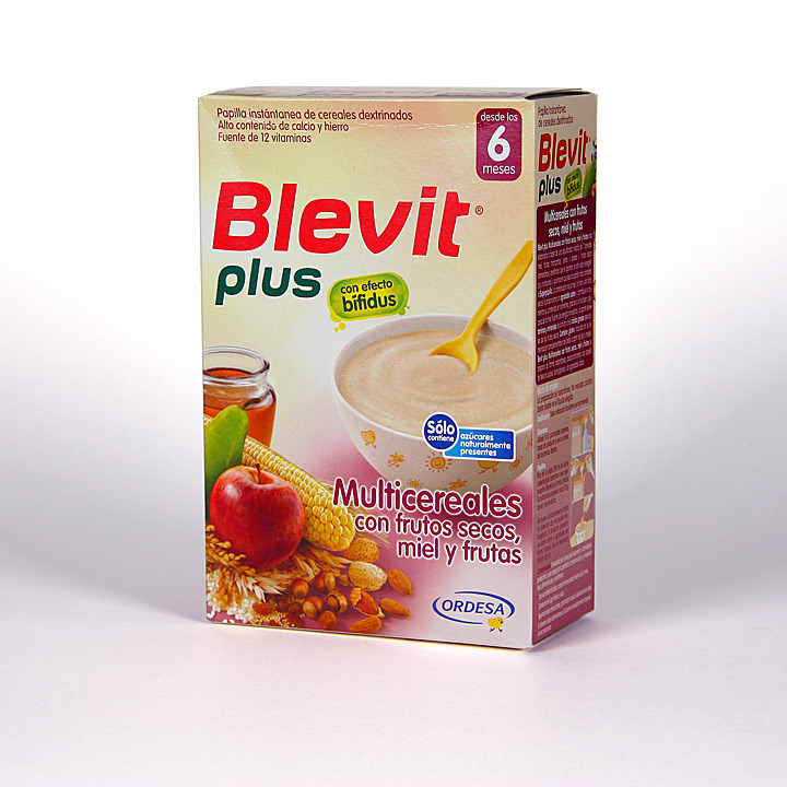 Blevit Plus Multicereales con frutos secos miel y fruta 300 g | Blevit ...