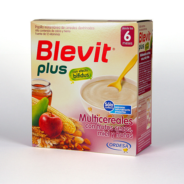 Blevit Plus Multicereales con frutos secos miel y fruta 600 g | Blevit ...