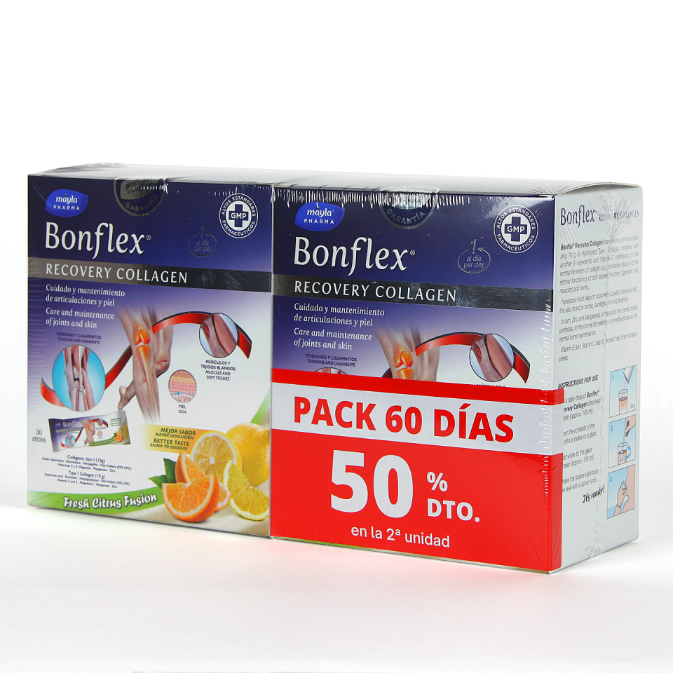 Bonflex Recovery Colágeno 30 Sobres Sabor Cítrico Pack Duplo | Farmacia ...