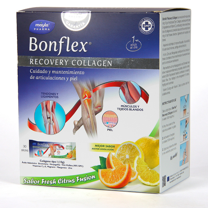 Bonflex Recovery Colágeno 30 Sobres Sabor Cítrico | Farmacia Jiménez