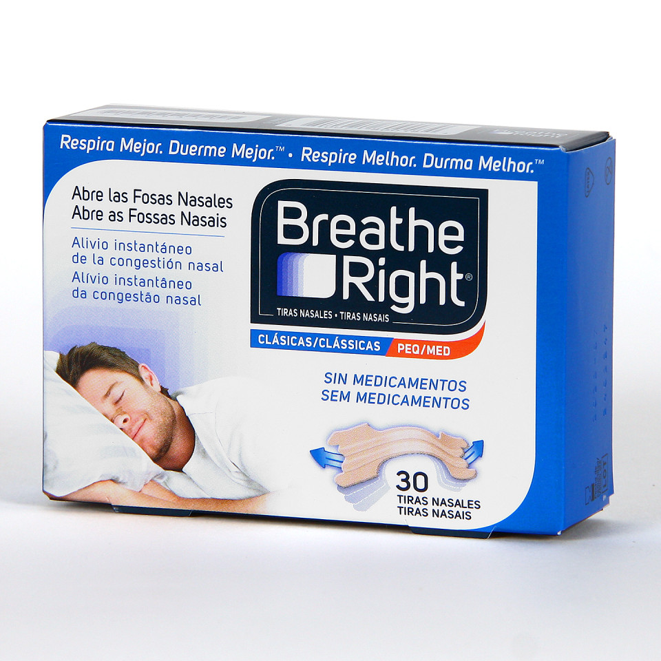 Breathe Right Tiras Nasales Clásicas talla pequeña-mediana 30 unidades ...