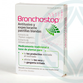 Bronchostop Antitusivo y Expectorante 20 pastillas | Farmacia Jiménez