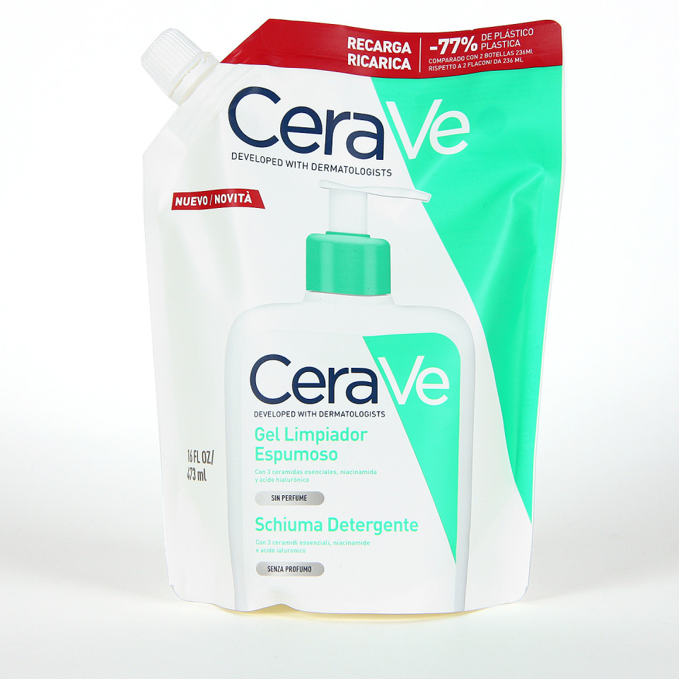 CeraVe Gel Limpiador Espumoso Refill 473ml | Farmacia Jiménez