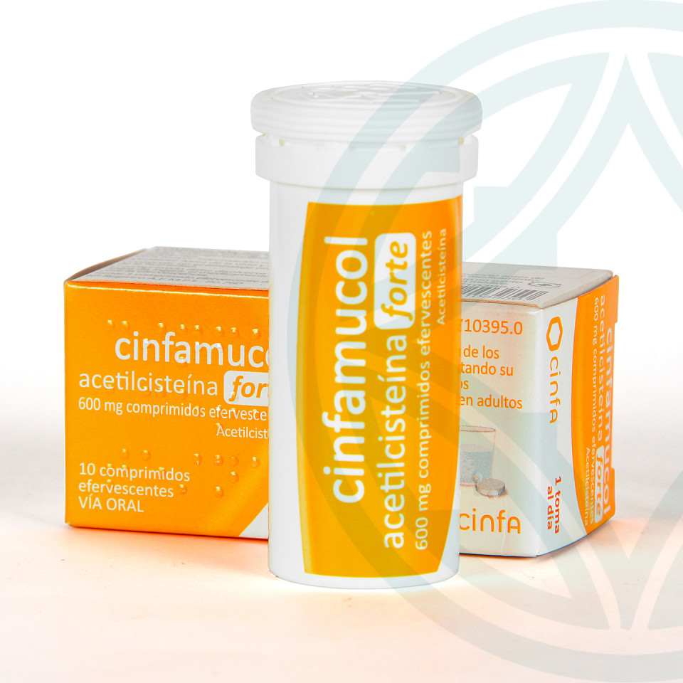Cinfamucol Acetilcisteina Forte 10 comprimidos efervescentes | Farmacia ...