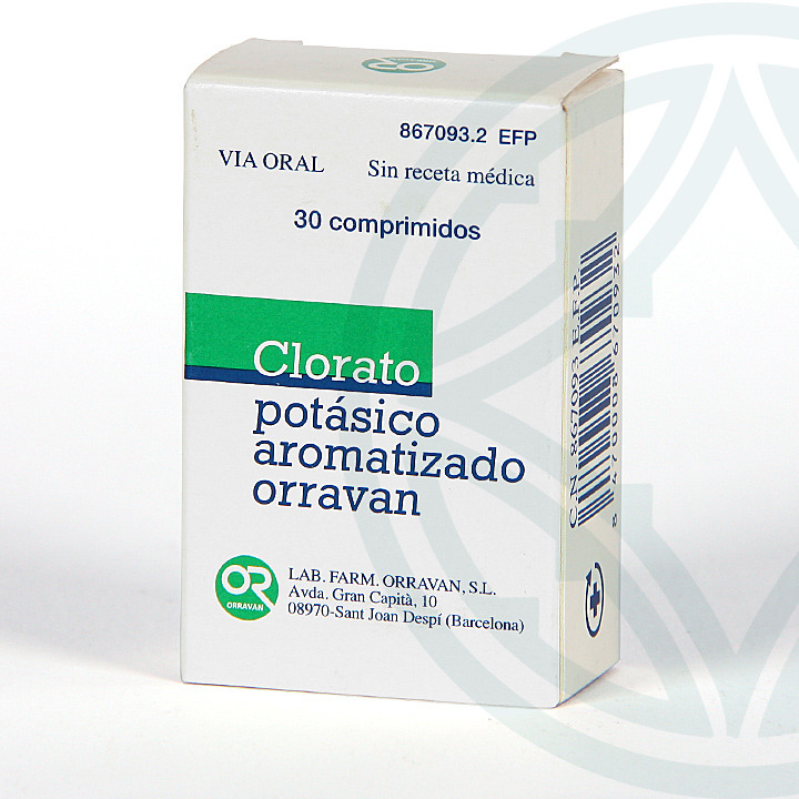 Clorato Potásico Aromatizado Orravan 30 comprimidos | Farmacia Jiménez