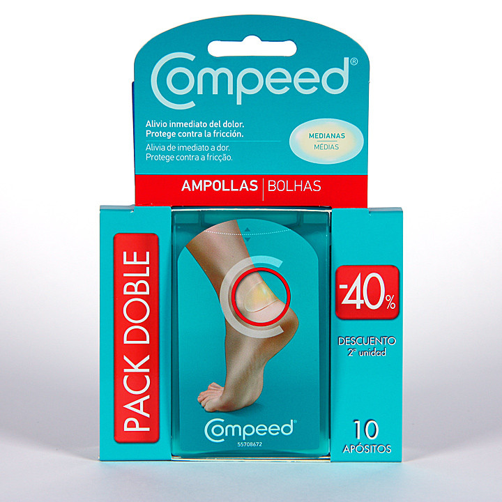 Compeed Ampollas medianas Pack Duplo 10 apósitos | Farmacia Jiménez