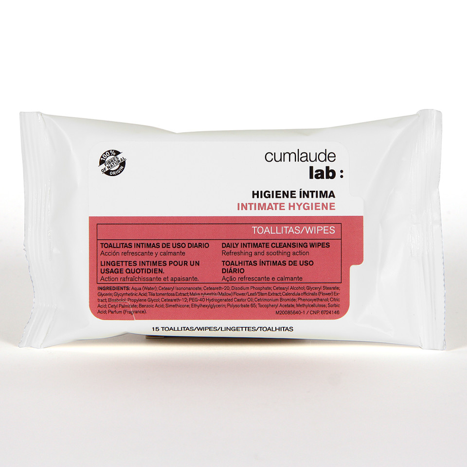 Cumlaude Toallitas Higiene íntima 15 unidades | Farmacia Jiménez