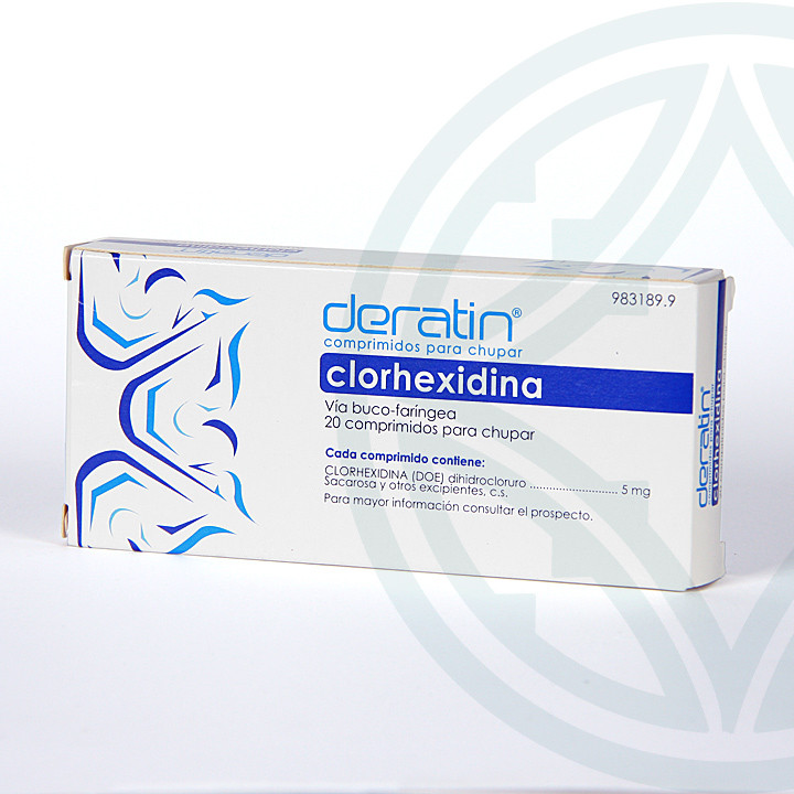 Deratin 5 mg 20 comprimidos | Antiséptico | Farmacia Jiménez