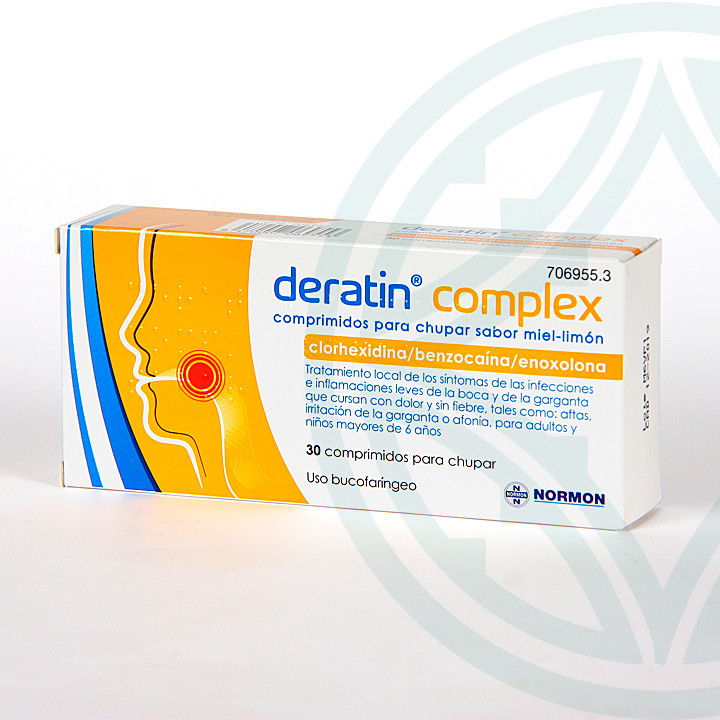 Deratin Complex 30 comprimidos para chupar miel y limón | Inflamación ...