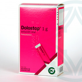 Dolostop 1 g solución oral 10 sobres | Paracetamol | Farmacia Jiménez